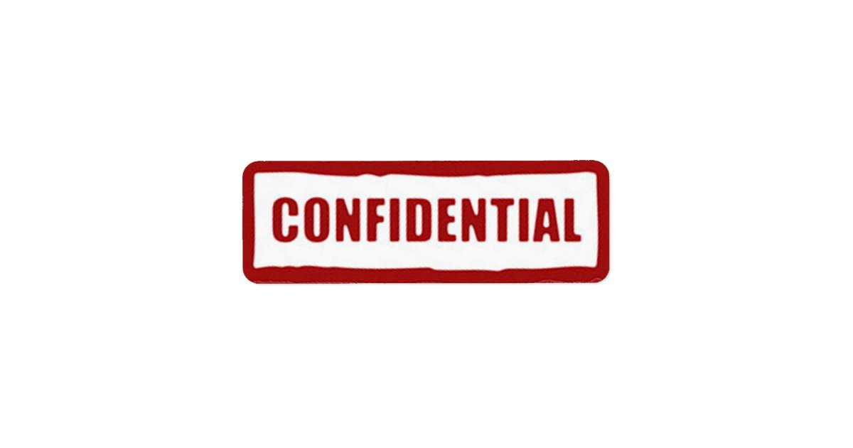 Confidential Stickers | Zazzle