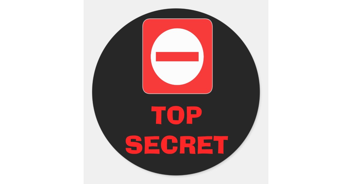 Confidential Top Secret Warning Label | Zazzle