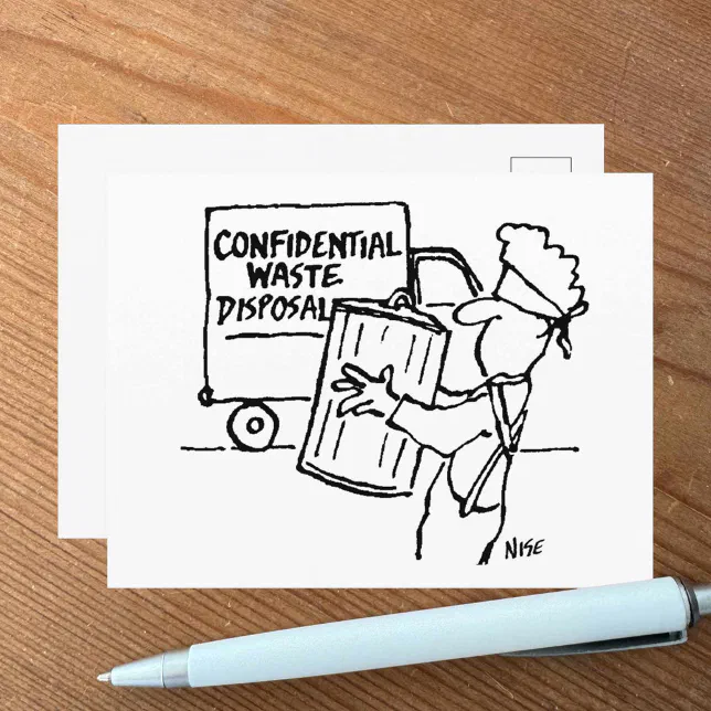 Confidential Waste Disposal Postcard | Zazzle