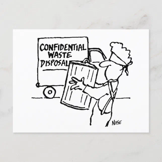 Confidential Waste Disposal Postcard | Zazzle