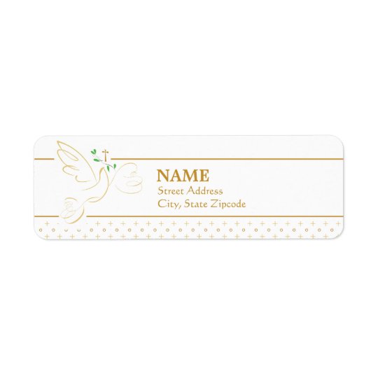 Confirmation | Baptism Return Address Label | Zazzle.com