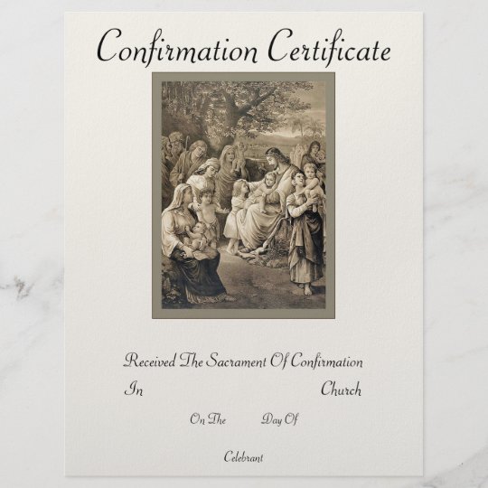 Confirmation Certificate Flyer | Zazzle.com