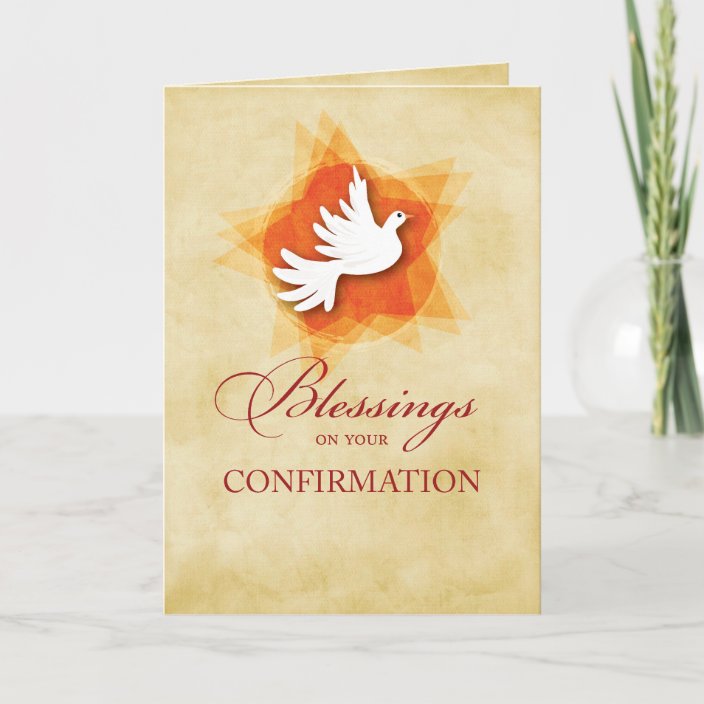 Confirmation Congratulations Blessings Dove Card | Zazzle.com