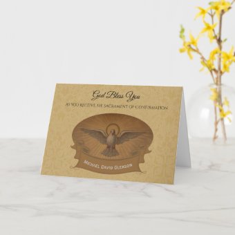 Confirmation Holy Ghost | Spirit Congratulations Card | Zazzle