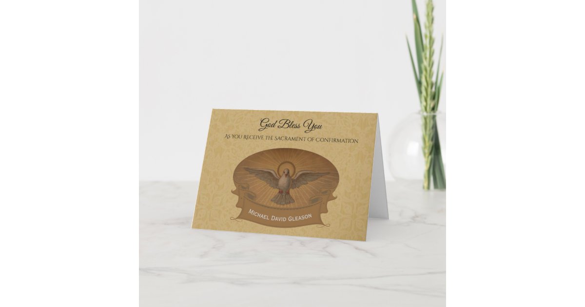 Confirmation Holy Ghost | Spirit Congratulations Card | Zazzle