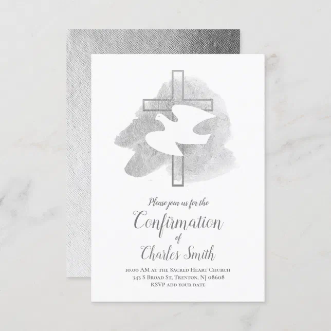 confirmation Holy Spirit design Invitation | Zazzle