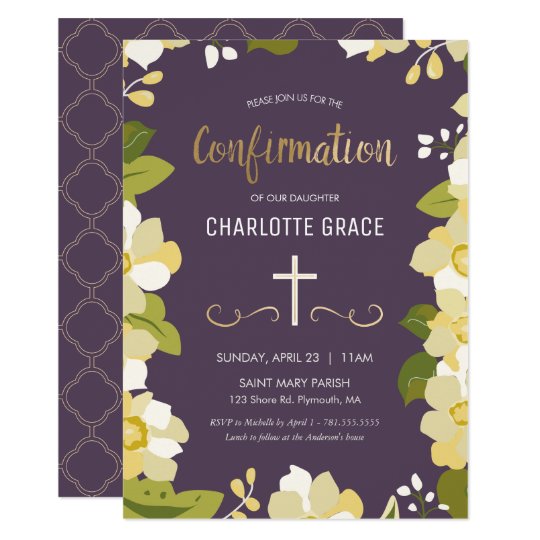 Confirmation Invitation, Girl's, Custom Invitation | Zazzle.com