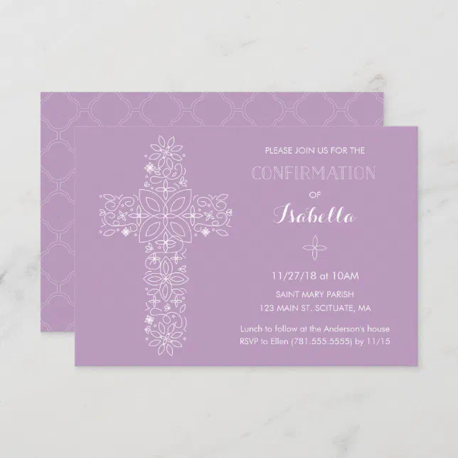 Confirmation Invitation - Pretty Invite | Zazzle