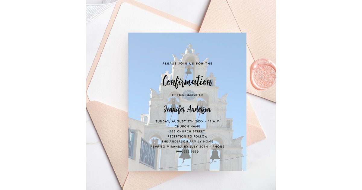 Confirmation photo church budget invitation flyer | Zazzle