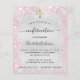 Confirmation silver glitter pink budget invitation flyer | Zazzle