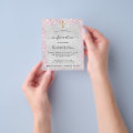 Confirmation silver glitter pink budget invitation flyer | Zazzle