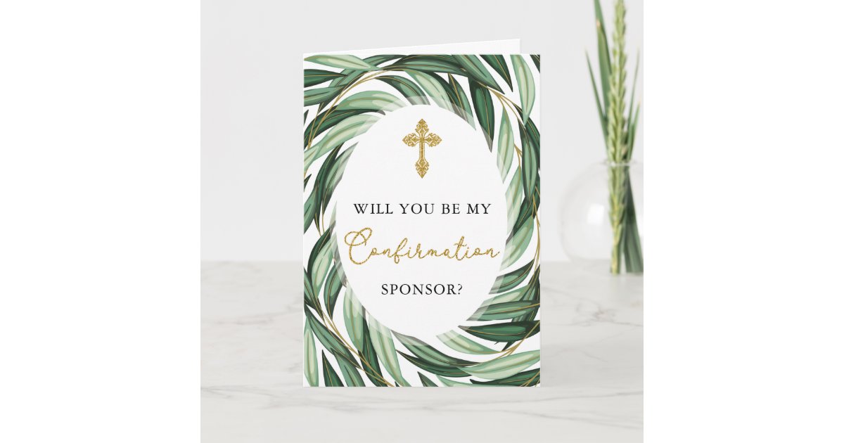 Confirmation Sponsor Request Card | Zazzle