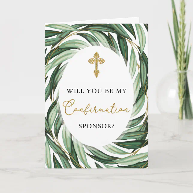 Confirmation Sponsor Request Card | Zazzle