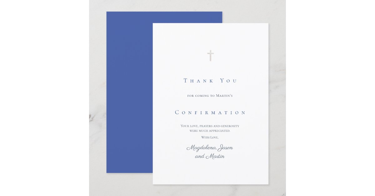 Confirmation thank you Card | Zazzle