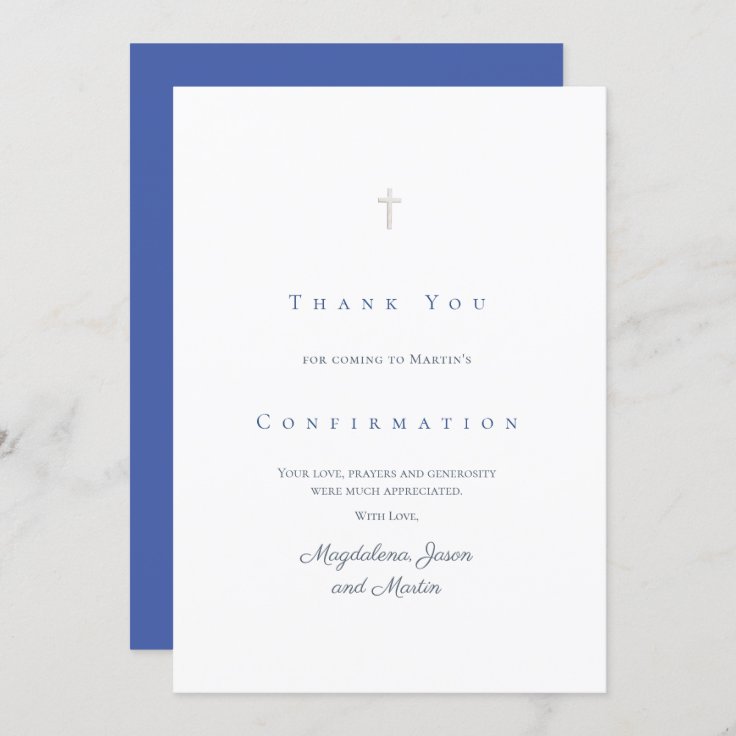 Confirmation thank you Card | Zazzle