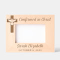 Confirmed in Christ Confirmation Custom Name Date Engraved Frames | Zazzle