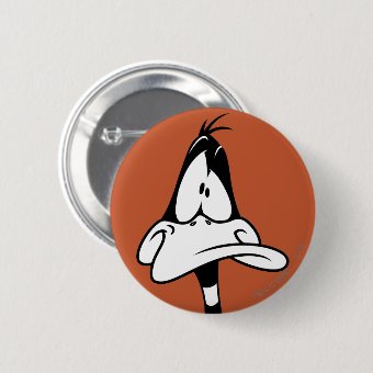 Confused DAFFY DUCK™ Face Button | Zazzle