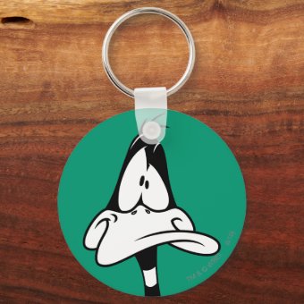 Confused DAFFY DUCK™ Face Keychain | Zazzle