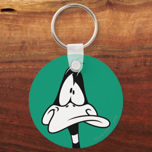 Confused DAFFY DUCK™ Face Keychain | Zazzle