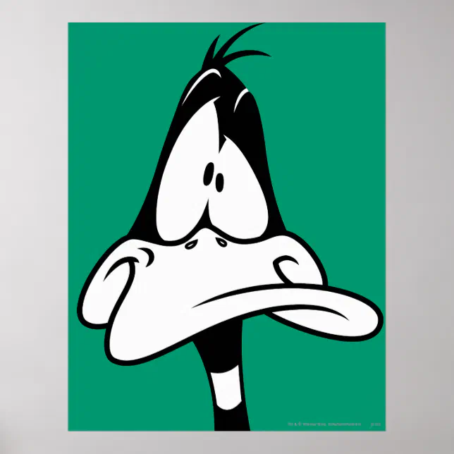 Confused DAFFY DUCK™ Face Poster | Zazzle
