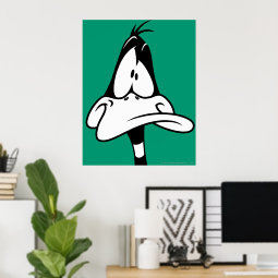Confused DAFFY DUCK™ Face Poster | Zazzle