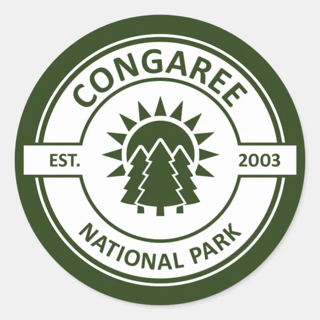 Congaree National Park Classic Round Sticker | Zazzle
