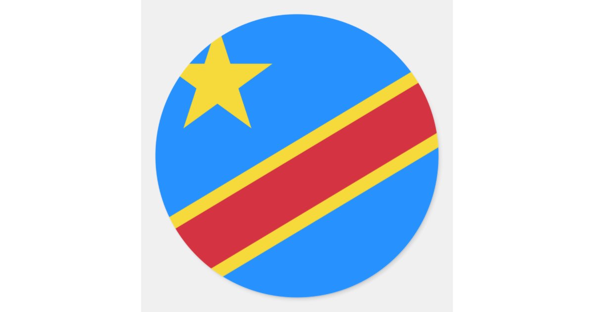 congo democratic classic round sticker | Zazzle