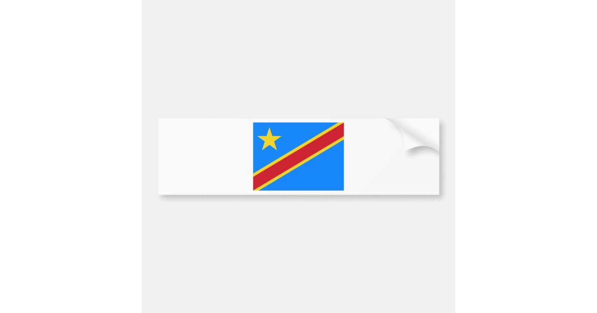 Congo flag CD Bumper Sticker | Zazzle