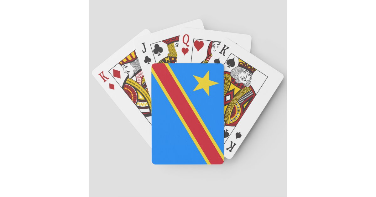 Congo Kinshasa Flag Poker Cards | Zazzle