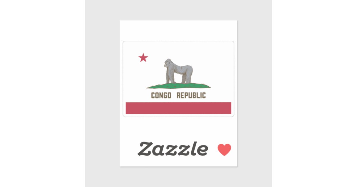 Congo Republic Flag Sticker | Zazzle