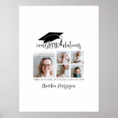 Congradulations 5 Photo Guest Graduation Signature Poster | Zazzle