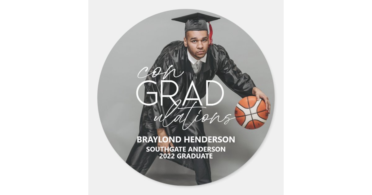 ConGRADulations Graduation Classic Round Sticker | Zazzle