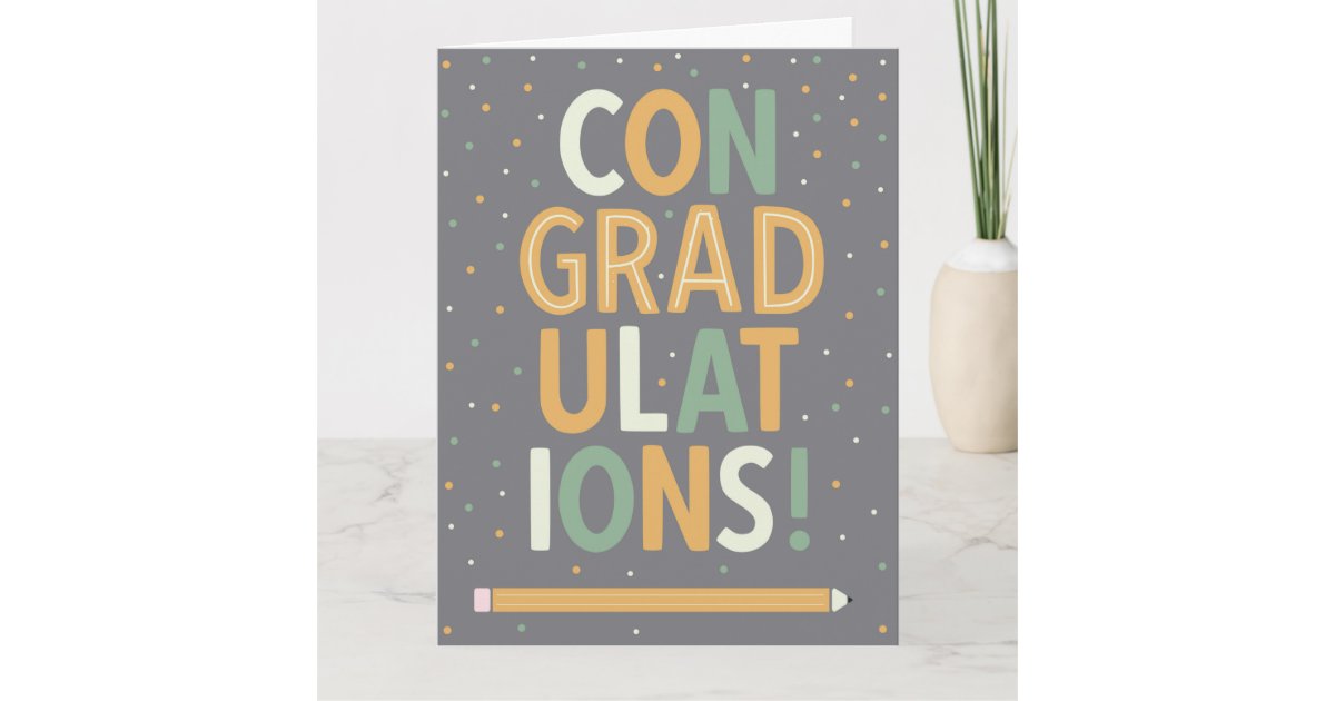 ConGRADulations Graduation Folded Greeting Card | Zazzle