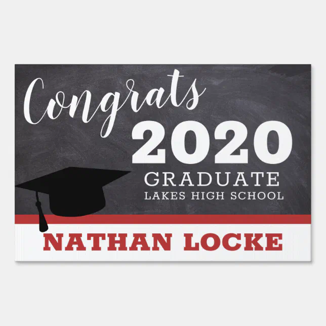 Congrats 2020 Outdoor Graduate Yard Sign | Zazzle