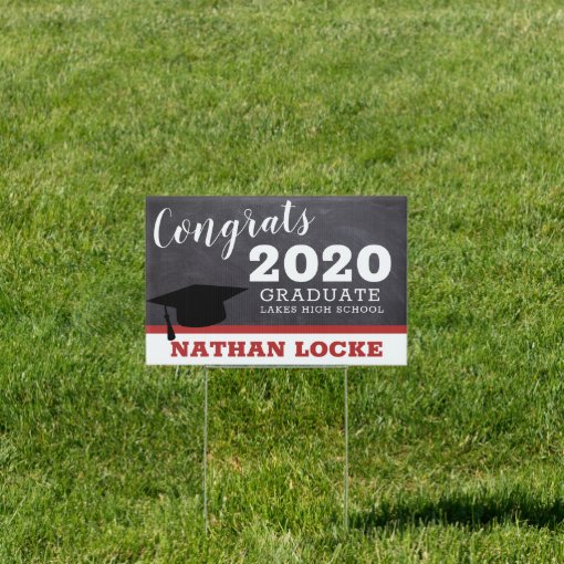 Congrats 2020 Outdoor Graduate Yard Sign | Zazzle