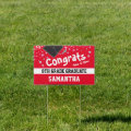 Congrats 8th Grade Graduate Confetti Red Sign | Zazzle