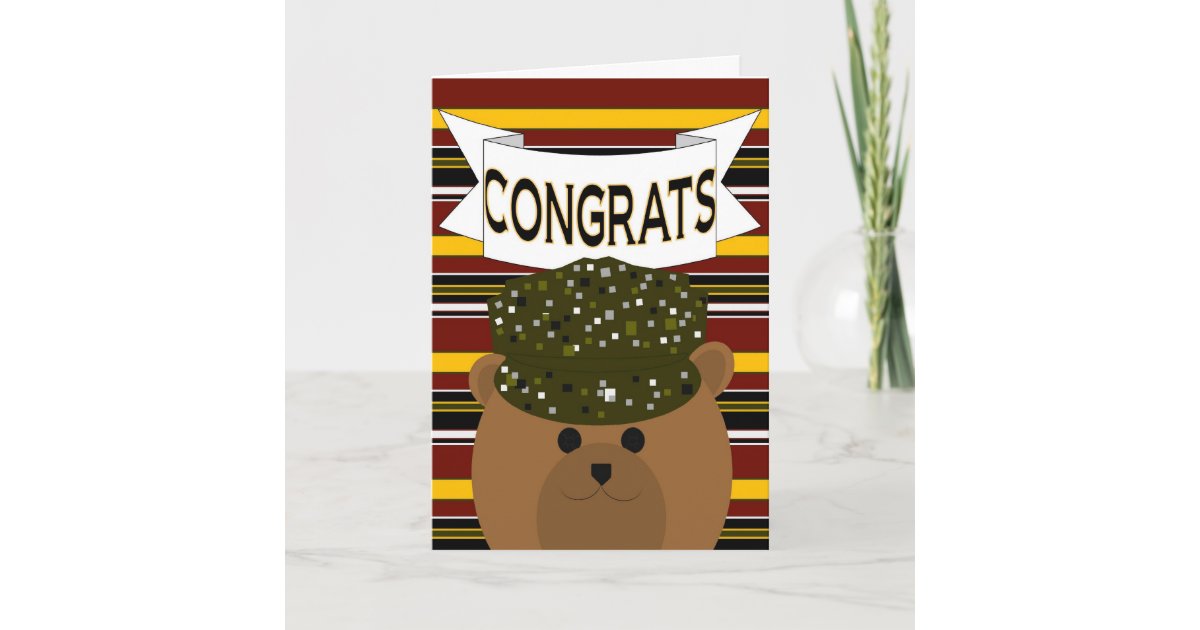 Congrats Army Soldier Hero Card | Zazzle