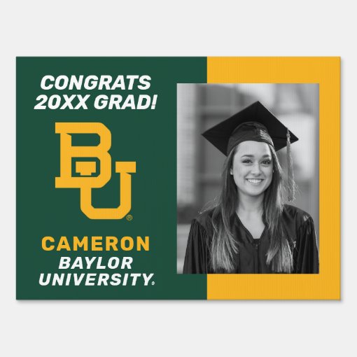 Congrats Baylor Grad - Photo Sign | Zazzle