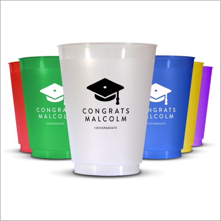 Congrats Cap Grad Cup - Set Of 50 16Oz | Zazzle