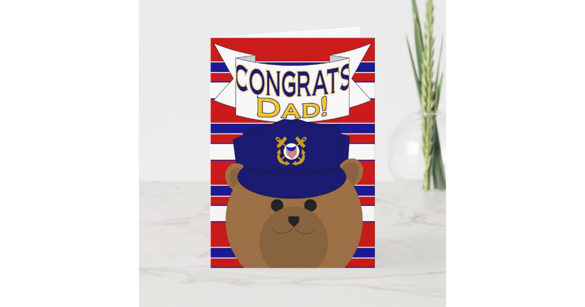 Congrats - Coast Guard - Dad / Father Card | Zazzle