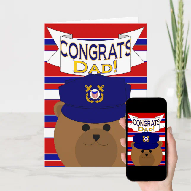 Congrats - Coast Guard - Dad / Father Card | Zazzle
