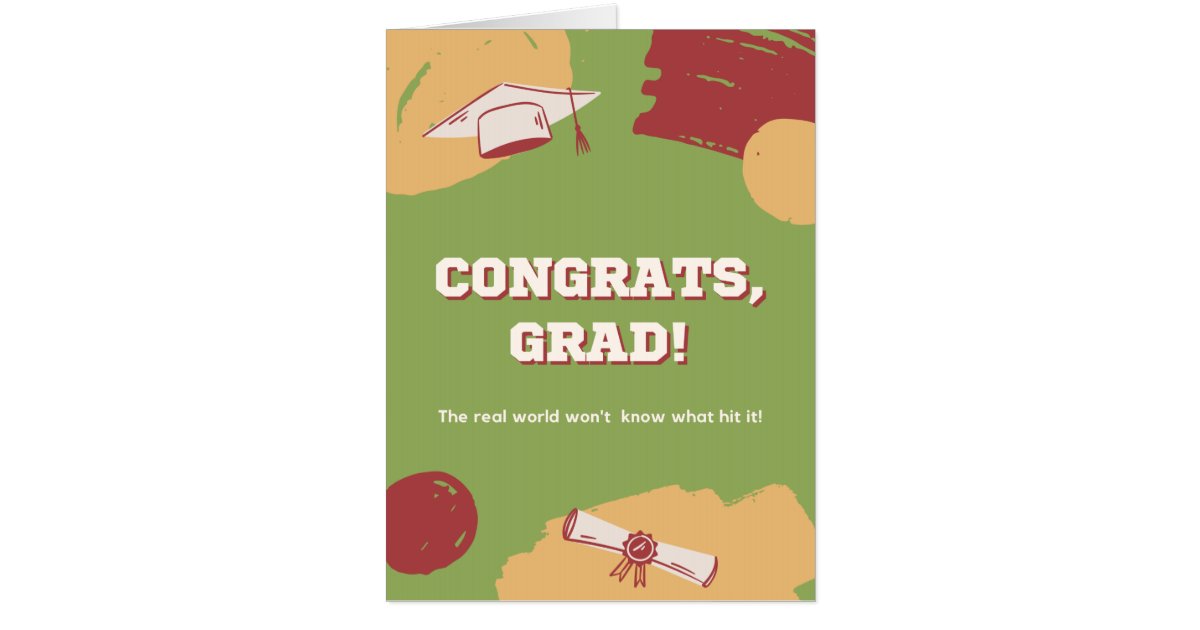 Congrats Giant Graduation Card | Zazzle
