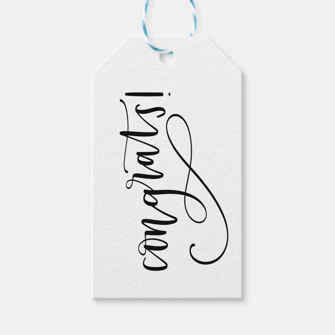 Congrats! - Gift Tag | Zazzle
