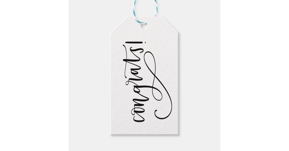 Congrats! - Gift Tag | Zazzle