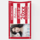 Congrats Grad 2020 Photo Graduation Red White Banner | Zazzle