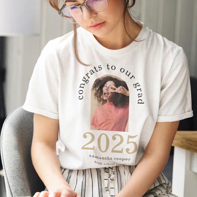 Congrats Grad Arch Photo 2025 Graduate T-Shirt | Zazzle