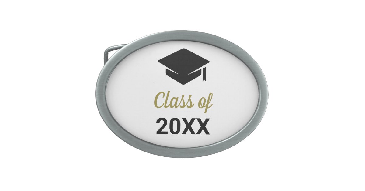 Congrats Grad Class Of Any Year Graduation Cap Belt Buckle | Zazzle