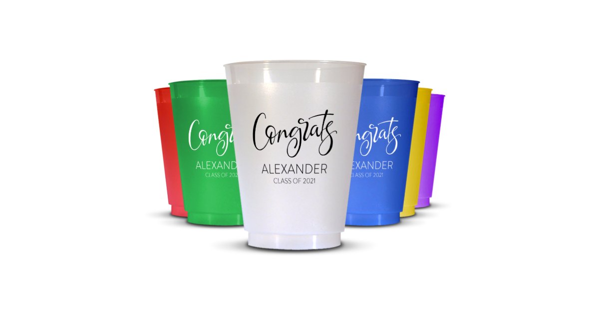 Congrats Grad Cup - Set Of 50 | Zazzle