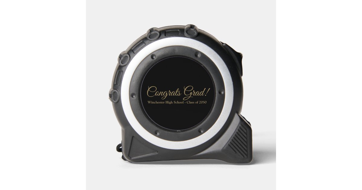 Congrats grad gold script class year graduation tape measure | Zazzle