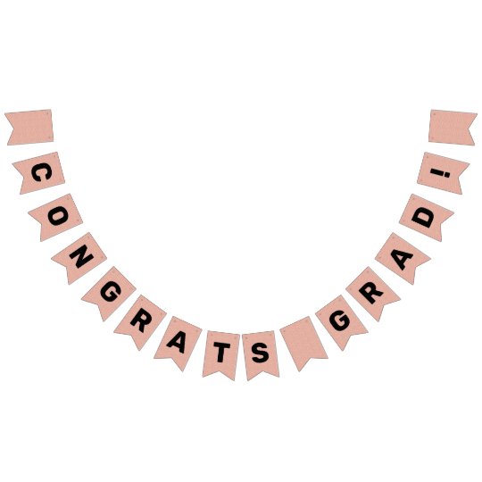 Congrats Grad Graduation Party Banner Pink Glitter | Zazzle.com